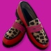 Red and Leopard Loafer Style Shoes - Etsy