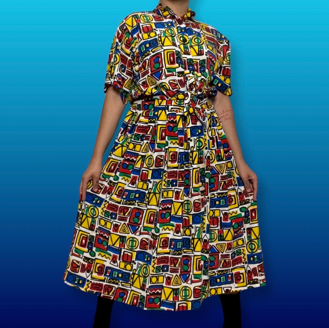 Printed 90s Skirt Set - Etsy