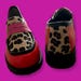 Red and Leopard Loafer Style Shoes - Etsy