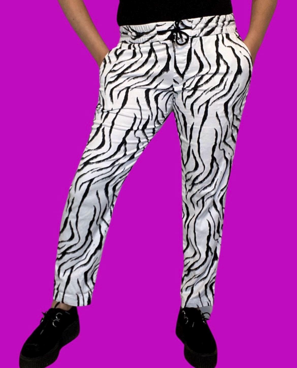 Black and White Zebra Pants - Etsy