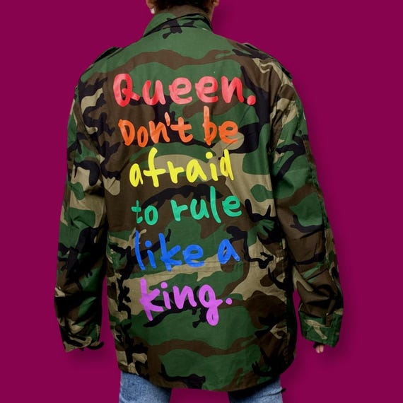 Camo Queen be like a King Jacket - Gem