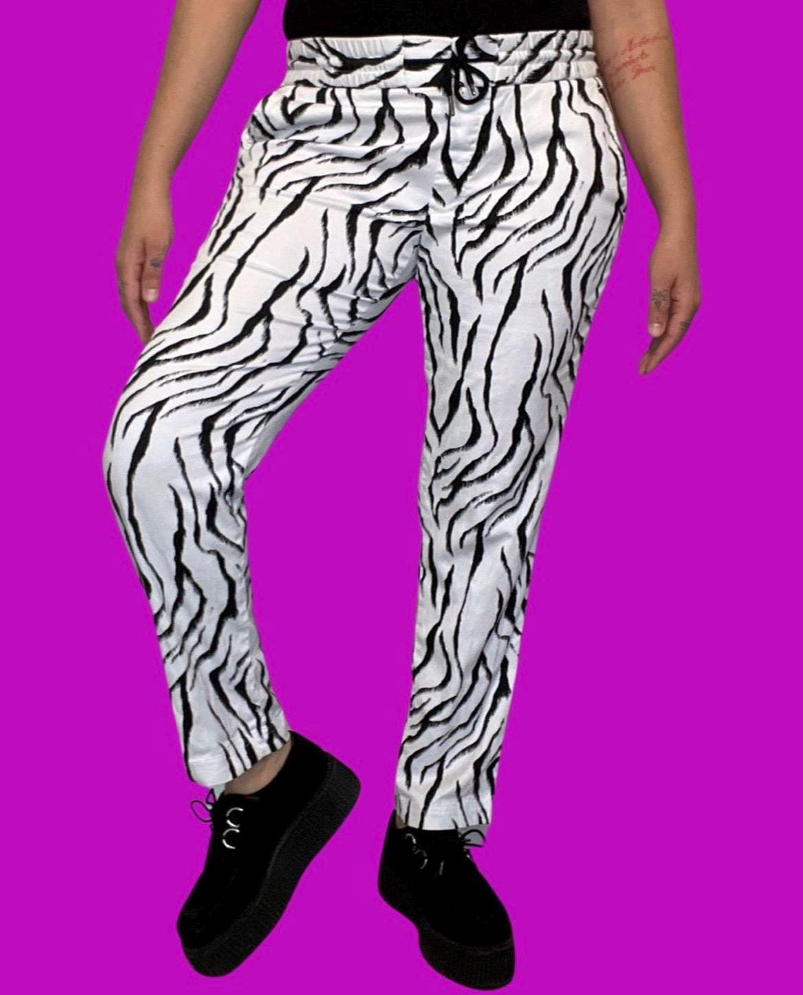 Black and White Zebra Pants - Etsy