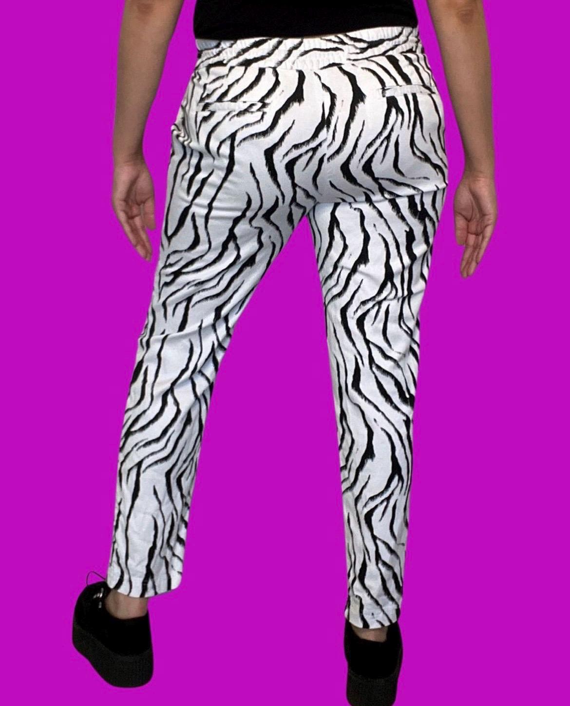 Black and White Zebra Pants - Etsy