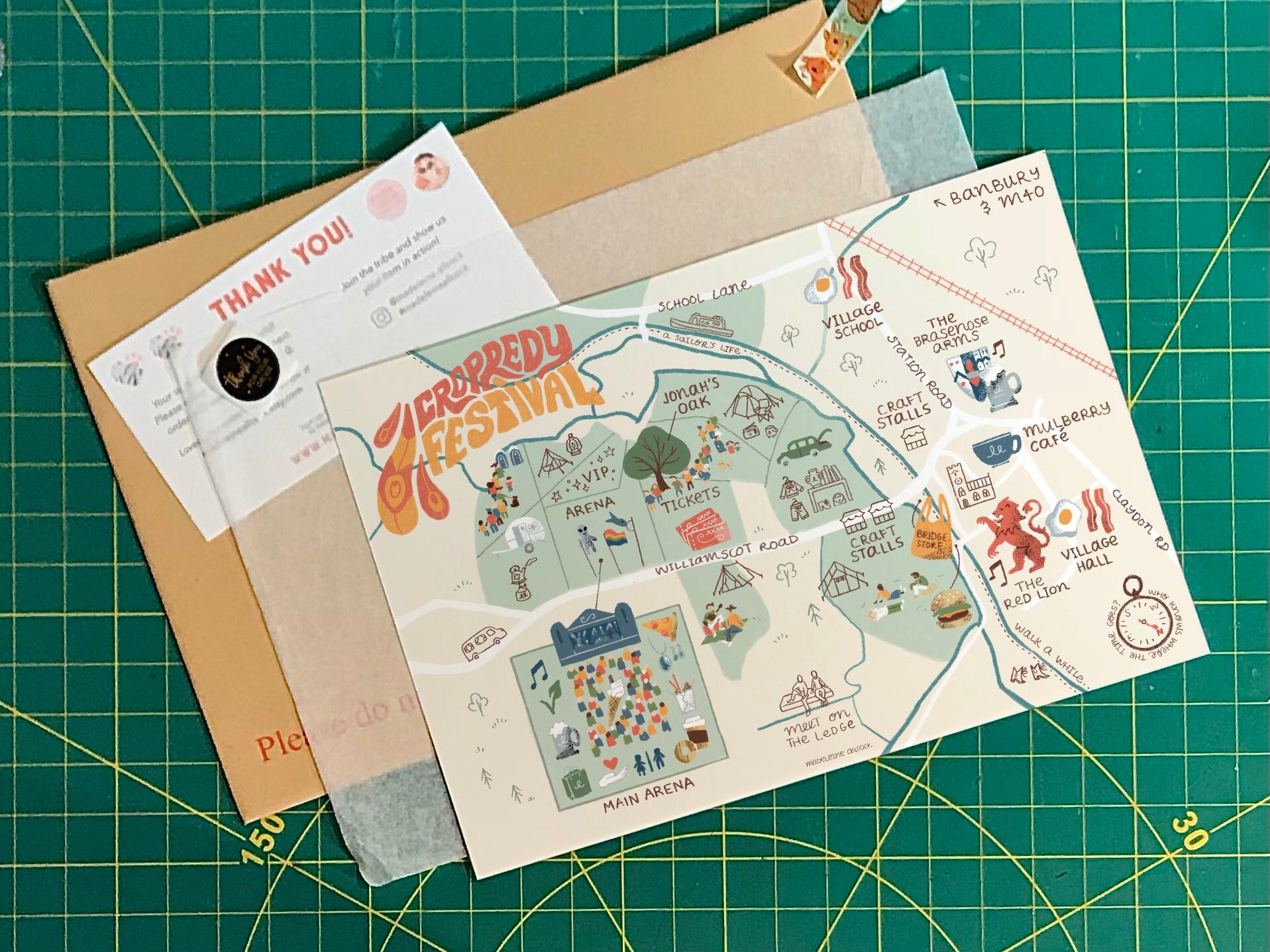 A4 Cropredy Festival Map Print Oxfordshire UK - Etsy UK