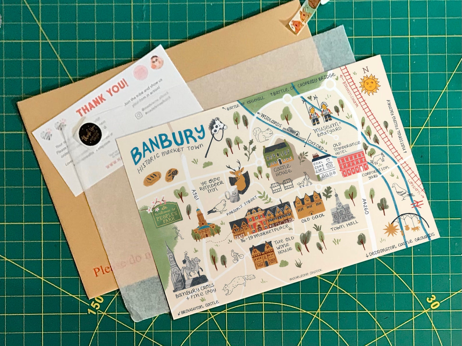 A4 Banbury Map Print Oxfordshire Cotswolds Historical UK Art - Etsy UK