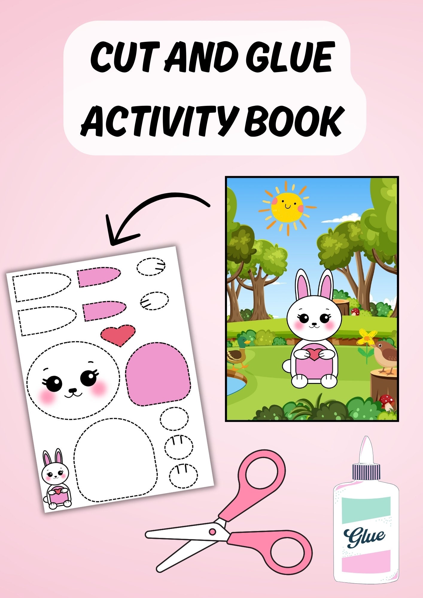 Creative Cut and Paste Book for Children DIY Crafting Fun Perfect for ...