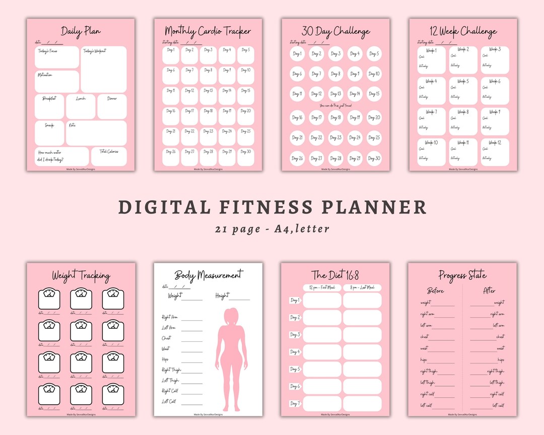 Ultimate Fitness Planner for Goal-driven Workouts Chic Fitness Planner ...