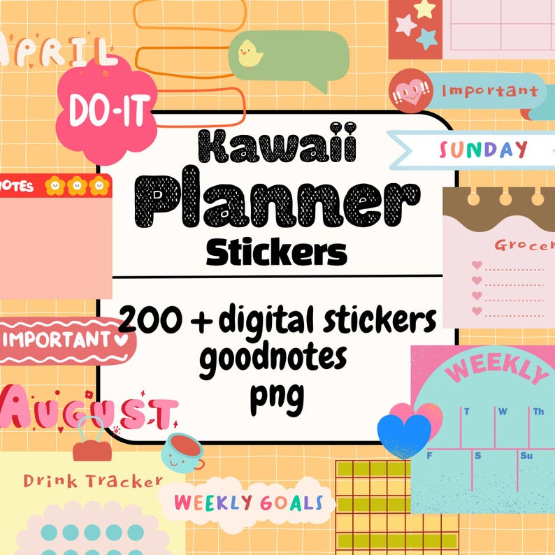 Goodnotes Planner Stickers | Digital Productivity Organization Pack ...