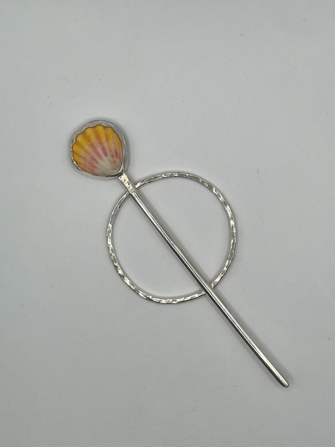 Sterling Silver Sunrise Seashell Hair Pin - Etsy