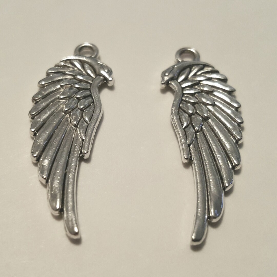 Large Wing Charms - 10 Pc. - Angel Wing Charms - Feather Wings ...