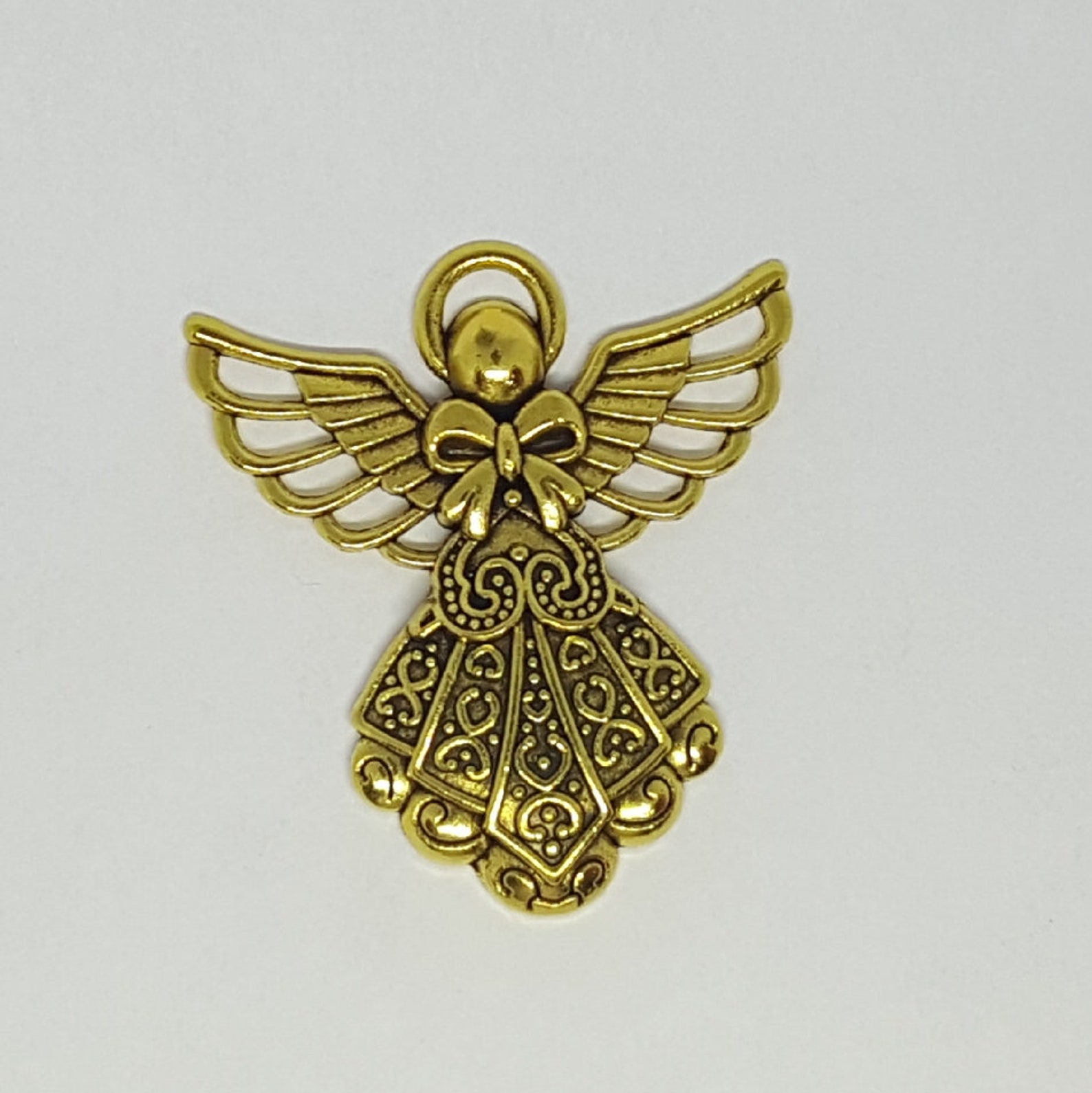 Gold Angel Pendant 2 Pcs. Gold Angel Angel Charm | Etsy