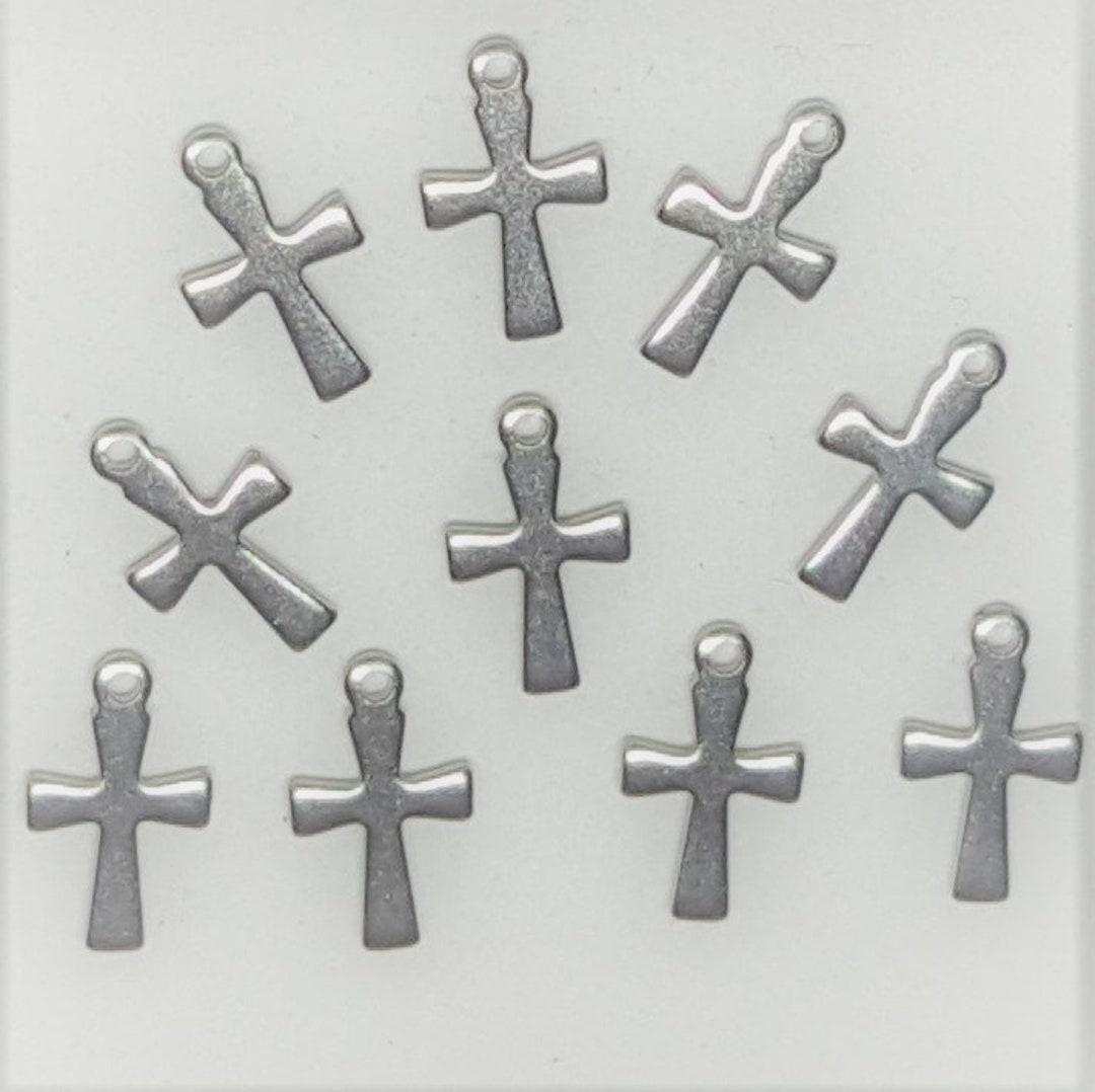 Tiny Crosses - Cute Little Stainless Steel Crosses - Tiny Silver ...
