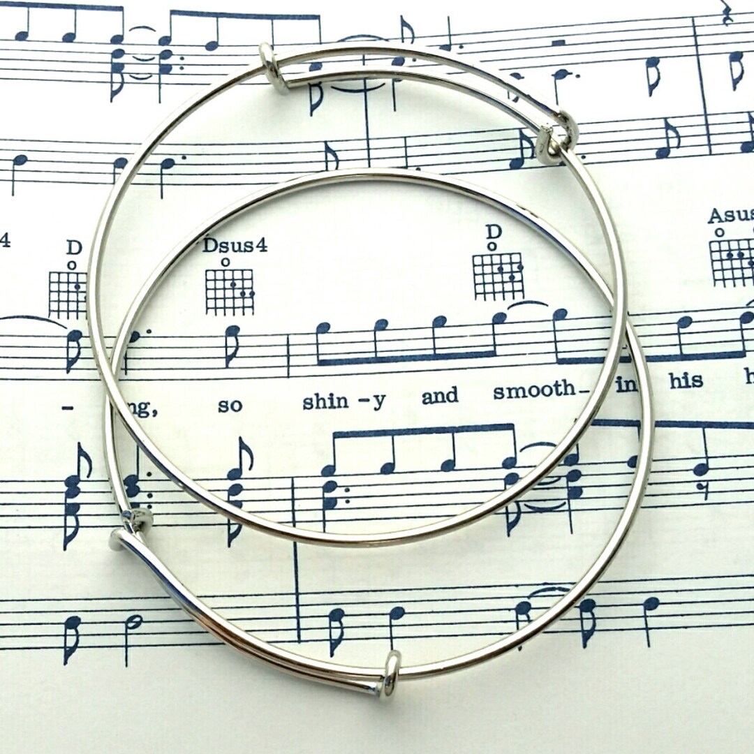 Expandable Bangle Bracelet - 5 Pcs. - Nickel Free - Silver Bangle ...