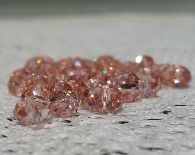 Glass Beads Red Faceted Beads 8mm X 6mm Red Glass Beads 42 Pcs. - Etsy