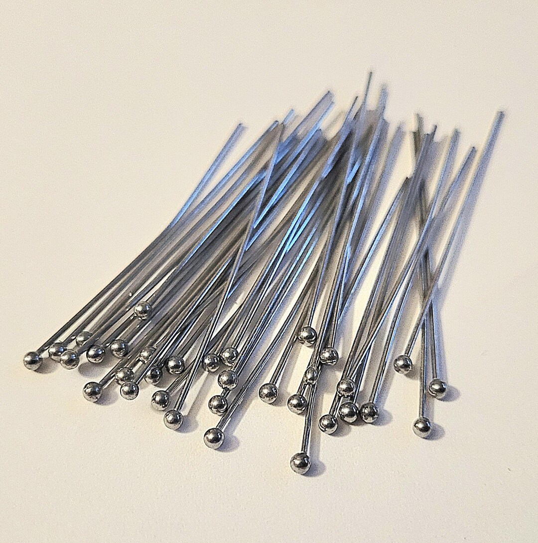 Ball Headpins 100 Pcs. 40 Mm Ball Headpins 304 Stainless Steel Head ...