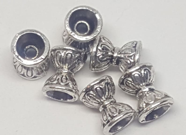 Silver Spacer Beads - 25pcs. - Hour Glass Spacer Beads - Spacer Beads ...