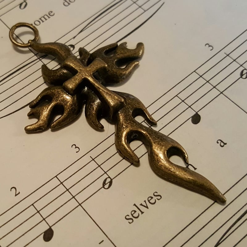 Flaming Cross - Etsy