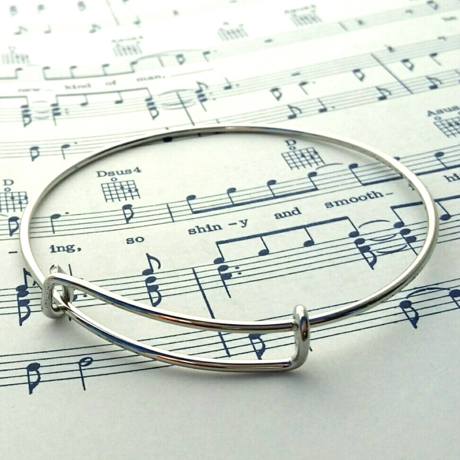 Expandable Bangle Bracelet - 5 Pcs. - Nickel Free - Silver Bangle ...