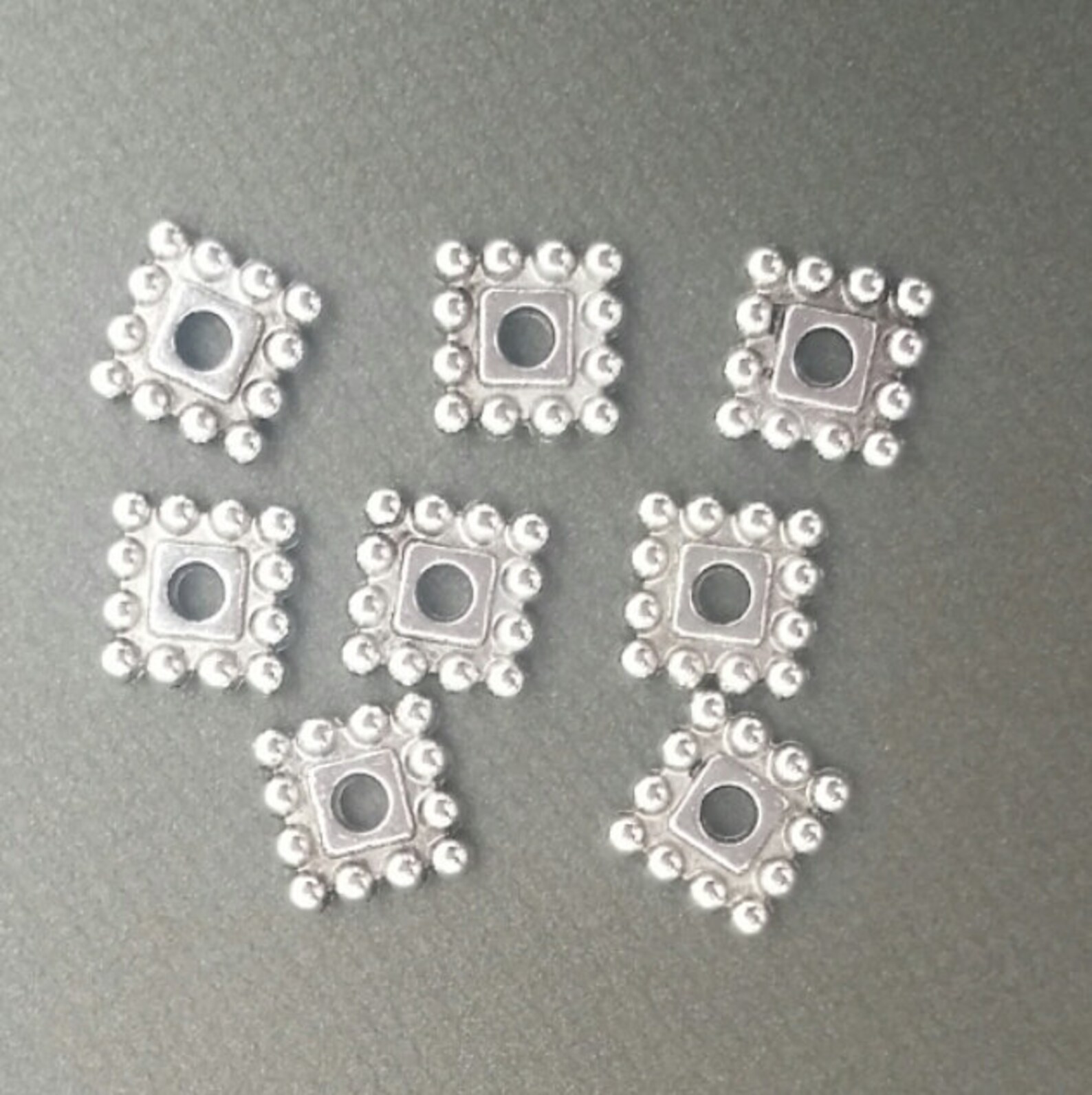 Square Spacers 7mm Spacers Tibetan Silver Antiqued | Etsy