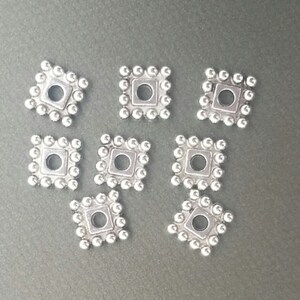 Square Spacers - 7mm Spacers - Tibetan Silver - Antiqued Silver - 50 ...