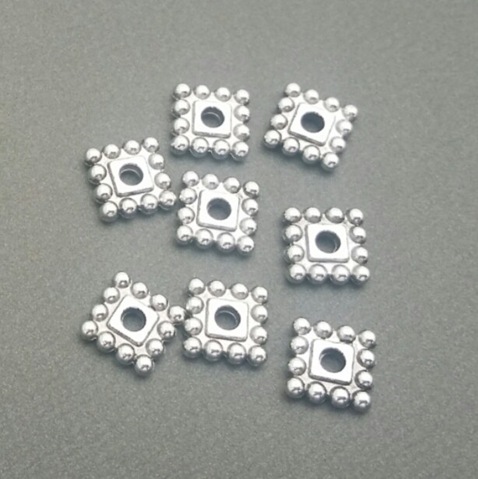 Square Spacers 7mm Spacers Tibetan Silver Antiqued | Etsy