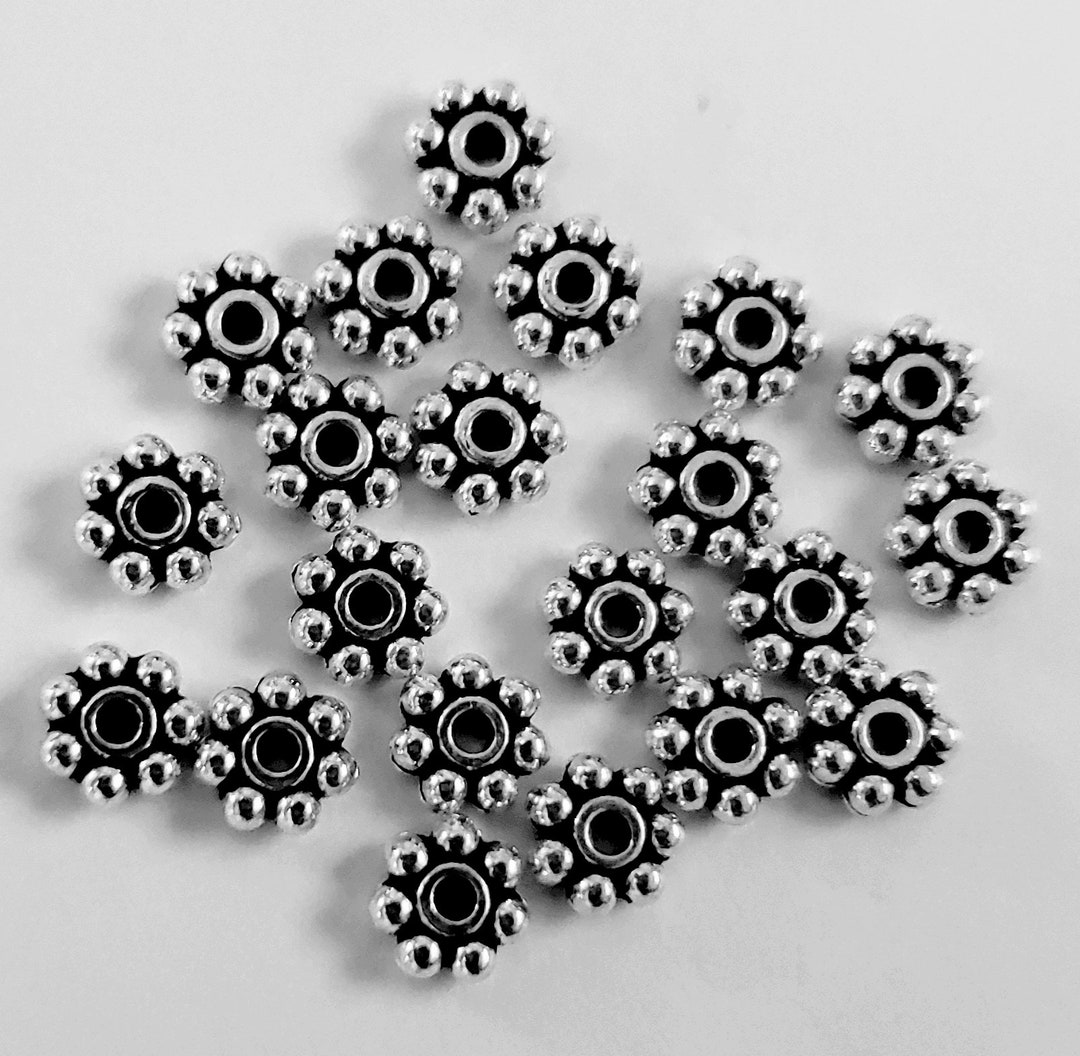 Daisy Spacers - 100 Pc. - 6mm Spacers - 1.5mm Hole - Flower Spacers ...