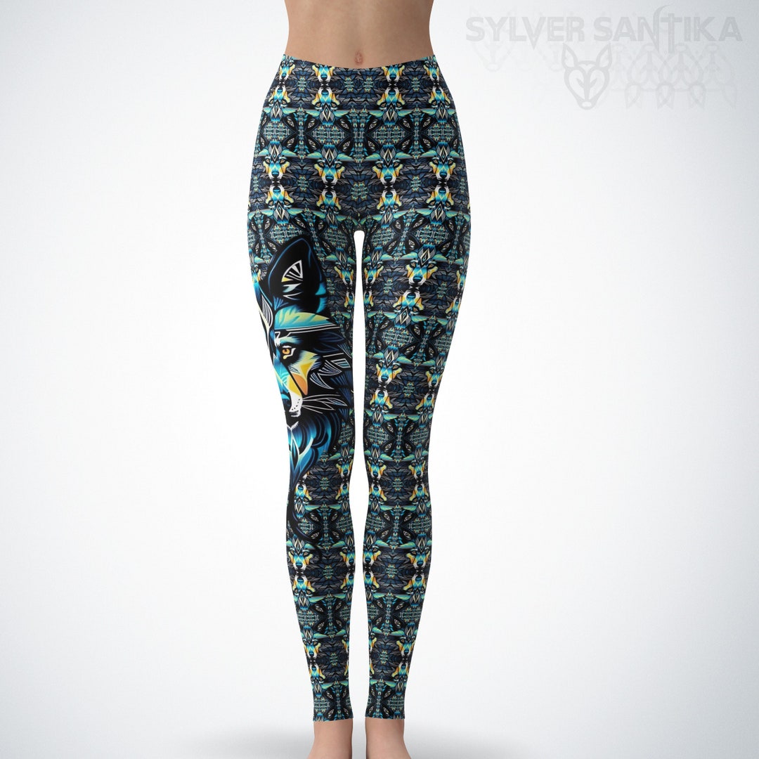 Wolf Leggings Spirit Animal Fantasy Leggings Wolf Gifts for Women ...