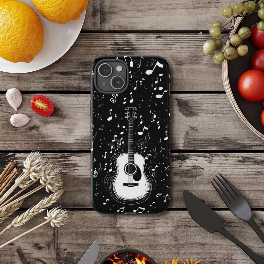 Acoustic Guitar Musical Notes Phone Case for iPhone Samsung Pixel ...