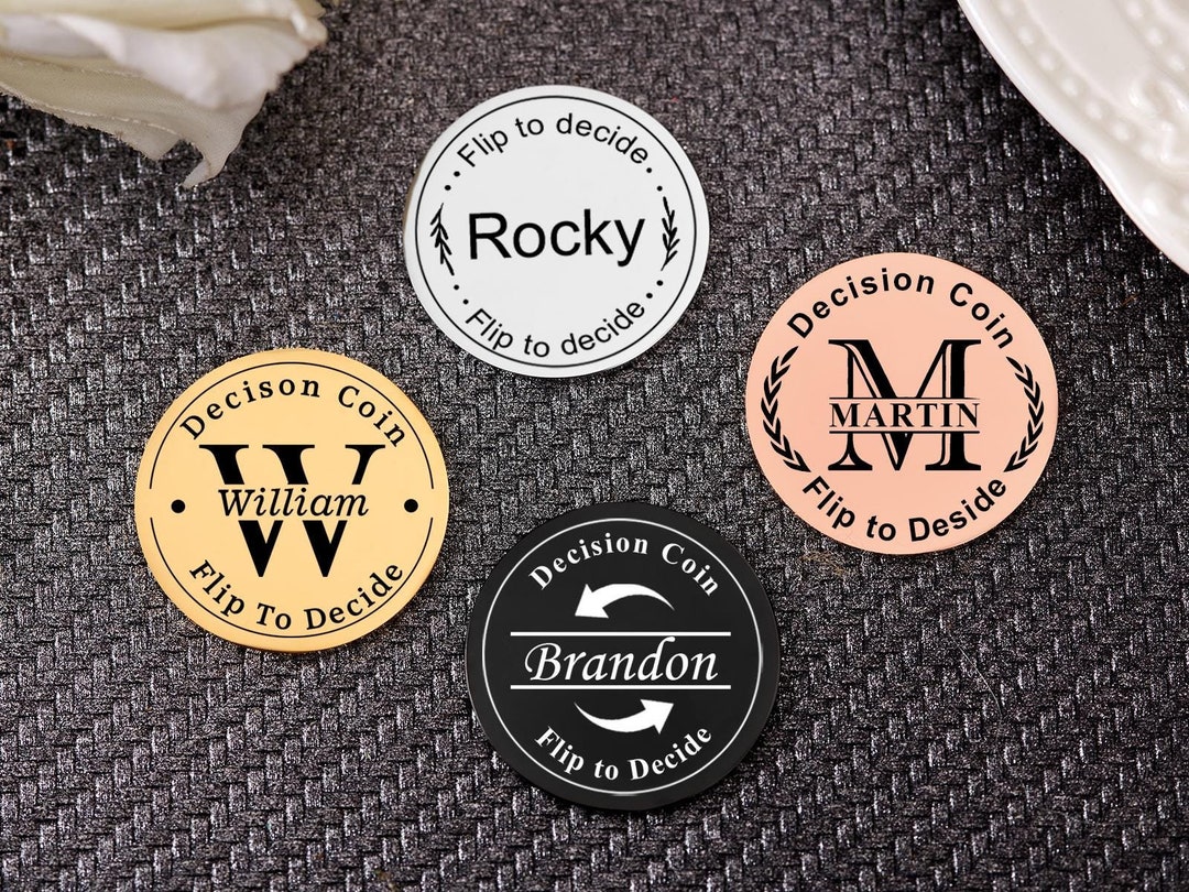 Personalized Decision Coin,custom Couple Flip Coin,engraved Decision ...