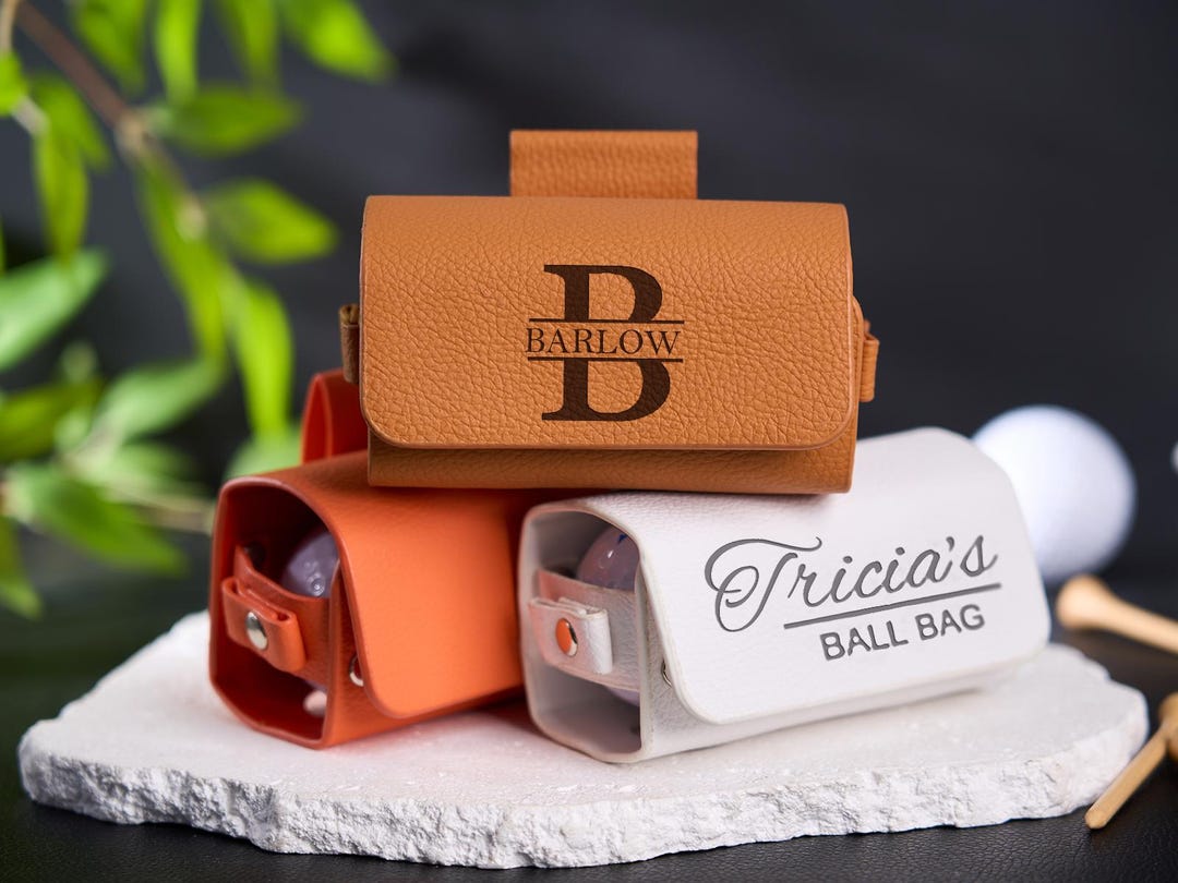 Personalized Golf Ball Organizer,custom Golf Ball & Tee Holder,leather ...