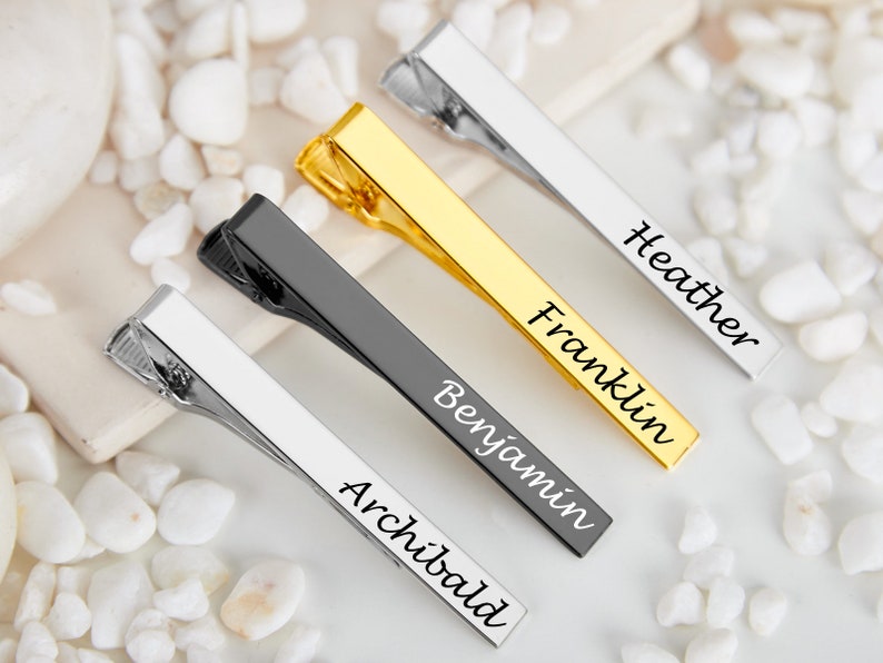 Personalized Tie Clip With Name,custom Tie Bar,groomsman Tie Clip ...