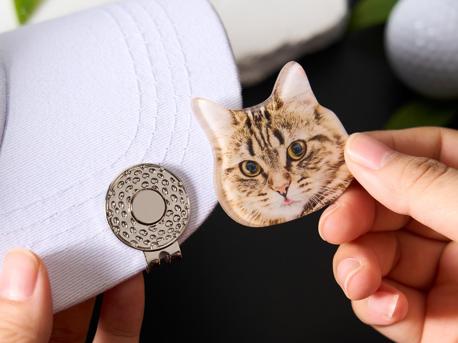 Personalized Photo Golf Ball Marker,custom Photo Golf Hat Clip,magnetic ...