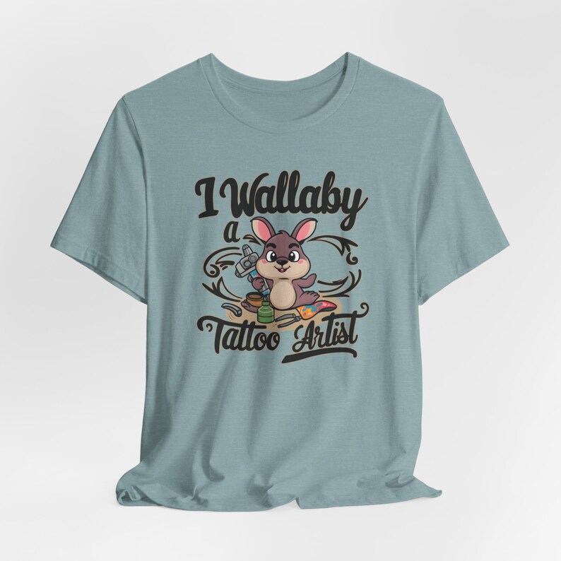 Cute Funny T Shirt for Tattoo Artists - Kawaii Wallaby Kangaroo Tshirt Gift for Animal Lovers ...