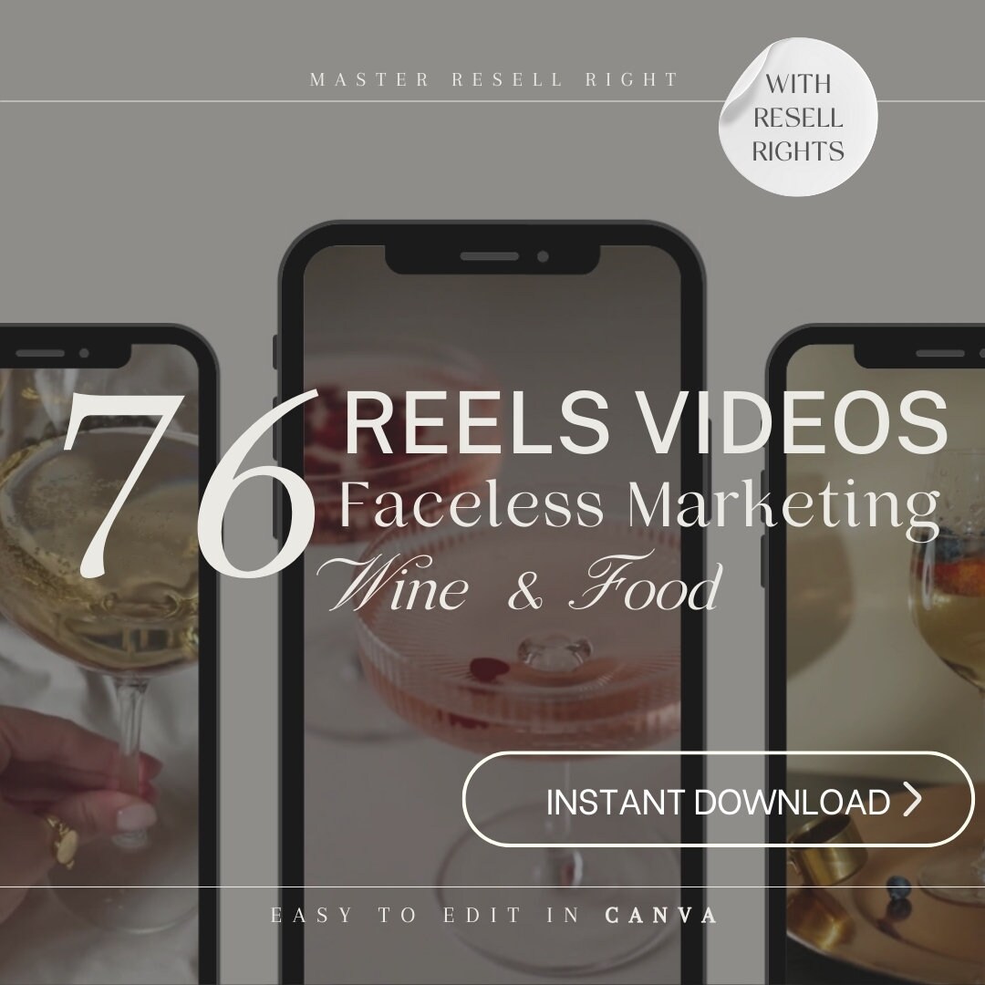 Wine & Food | Instagram Reels Videos | Faceless Marketing Videos | Work ...