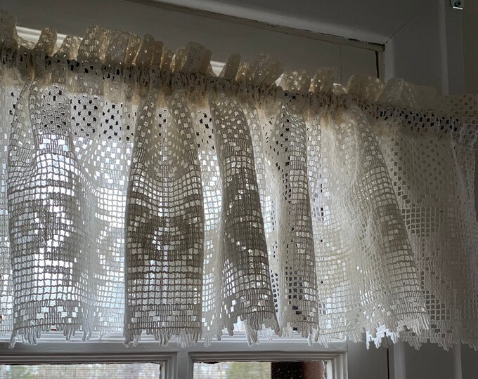 Vintage Cottage Valance, Off-white, 11" X 55" - Etsy
