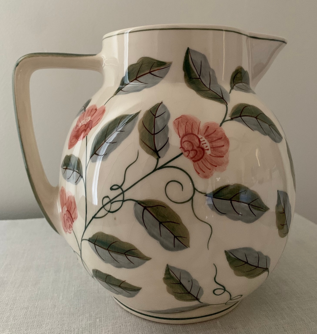 Vintage Hand Painted Laura Ashley Pitcher Made in Thailand, 1993, Vase ...