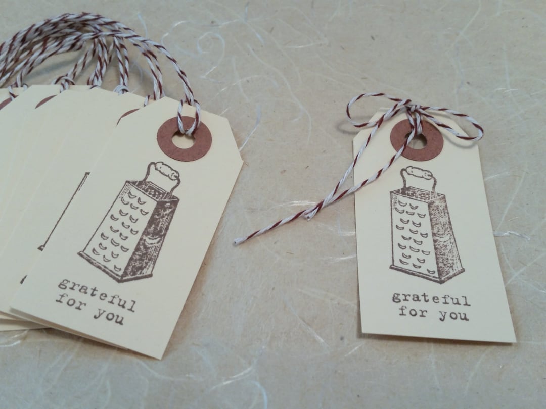 Tags Grateful for You Thank You Tags Set of 8 / Food Grater - Etsy