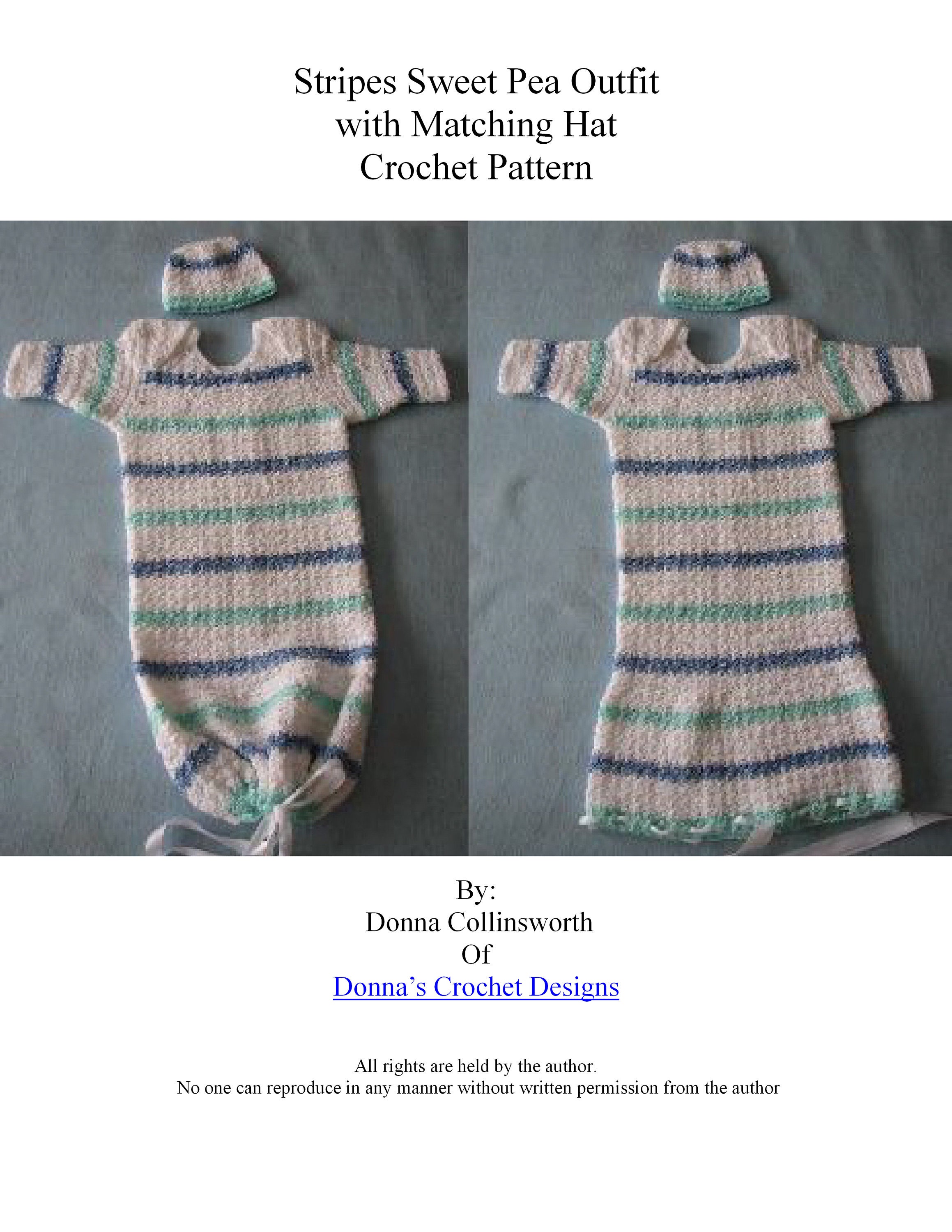 Sweet Pea Stripes Crochet Pattern With Tutorials Digital | Etsy
