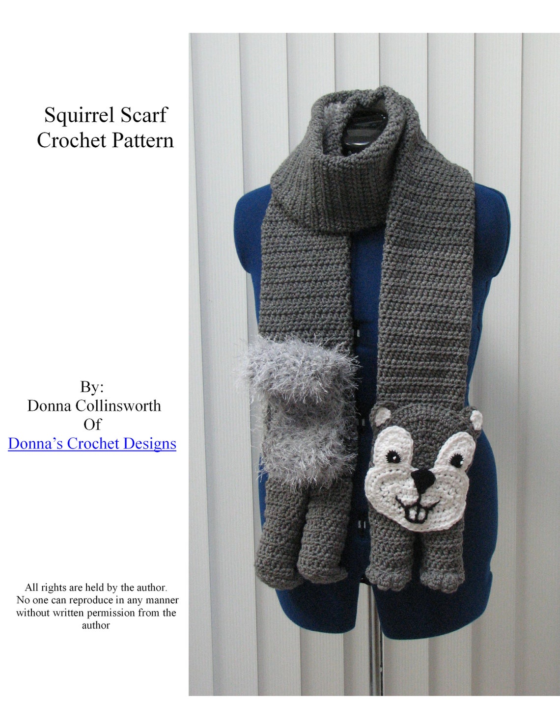 Squirrel - Scarf Crochet Pattern With Tutorials - Digital Download - Etsy