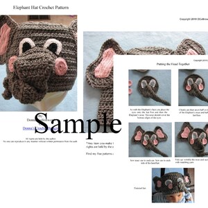 Elephant - Hat Crochet Pattern With Tutorials - Digital Download - Etsy