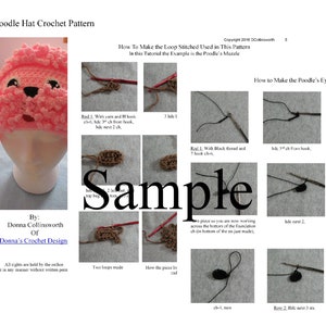 Poodle - Hat Crochet Pattern With Tutorials - Digital Download - Etsy