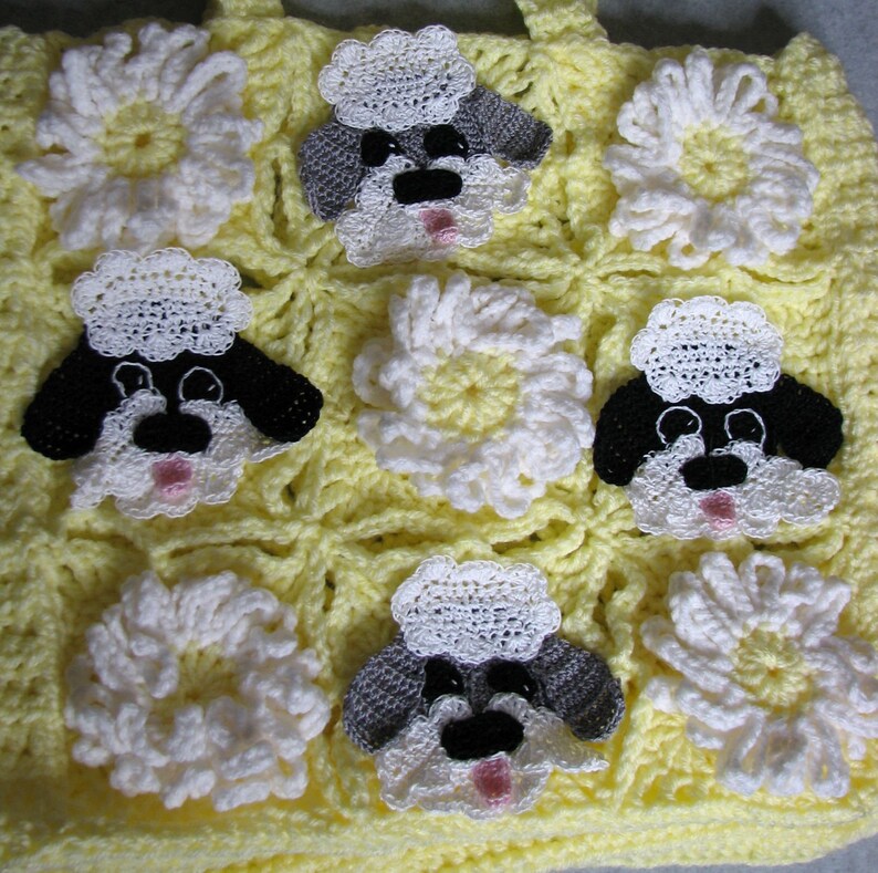 Sheep Dog Lace and Flowers Dachshund Tote Crochet Pattern - Etsy