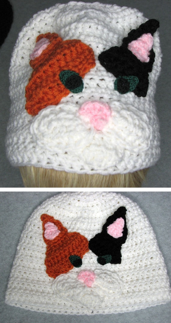 Patches Cat Hat Crochet Pattern With Tutorials Digital | Etsy