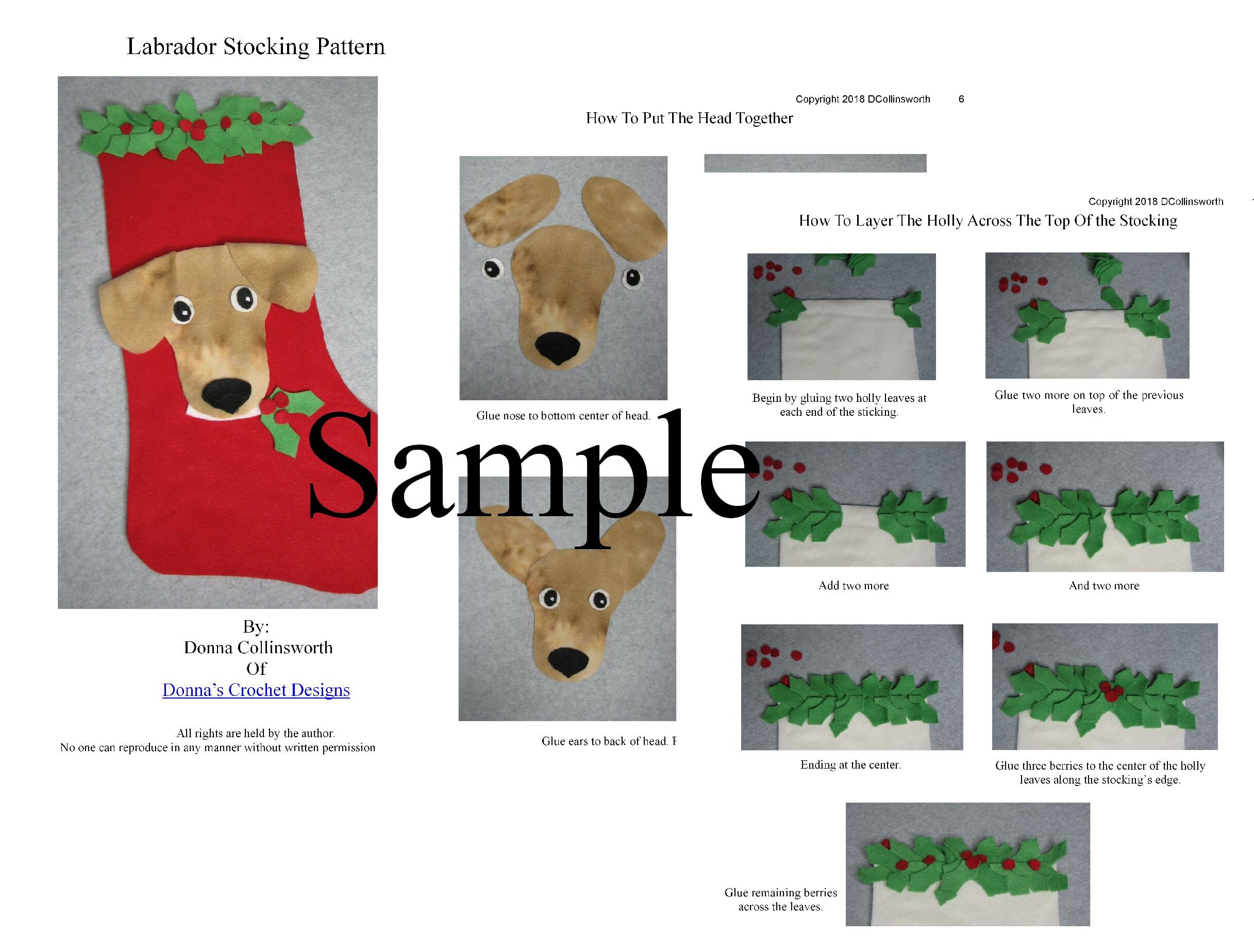 Labrador Stocking Pattern With Tutorials Digital Download | Etsy