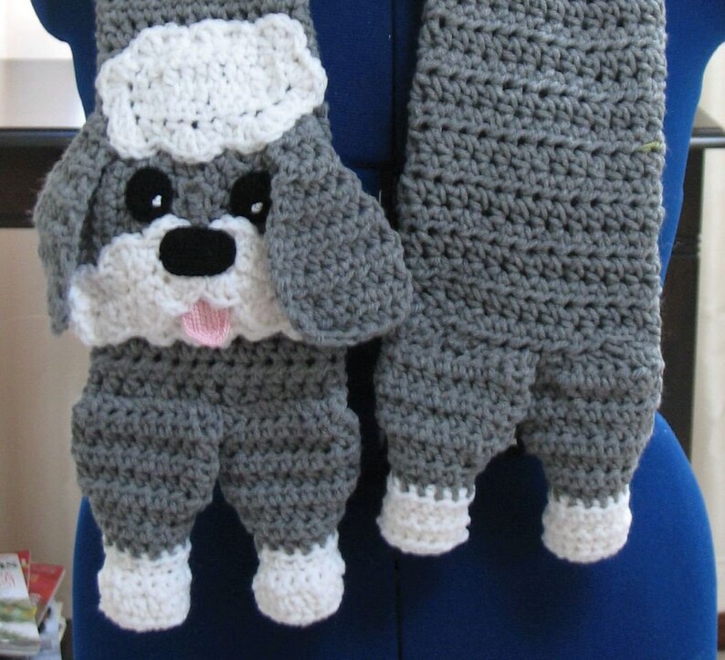 Sheep Dog Scarf Crochet Pattern With Tutorials Instant | Etsy