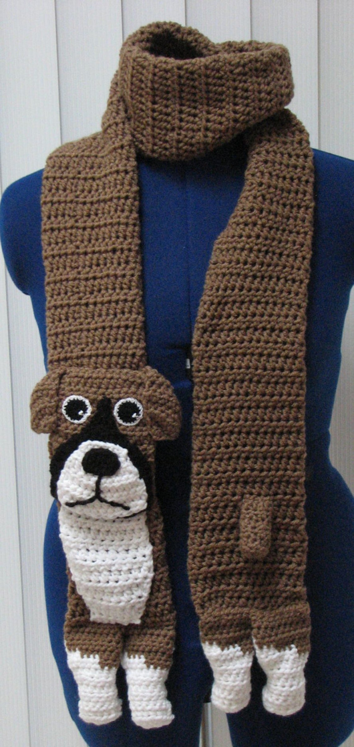 Boxer Crochet Scarf Pattern With Tutorials Instant - Etsy