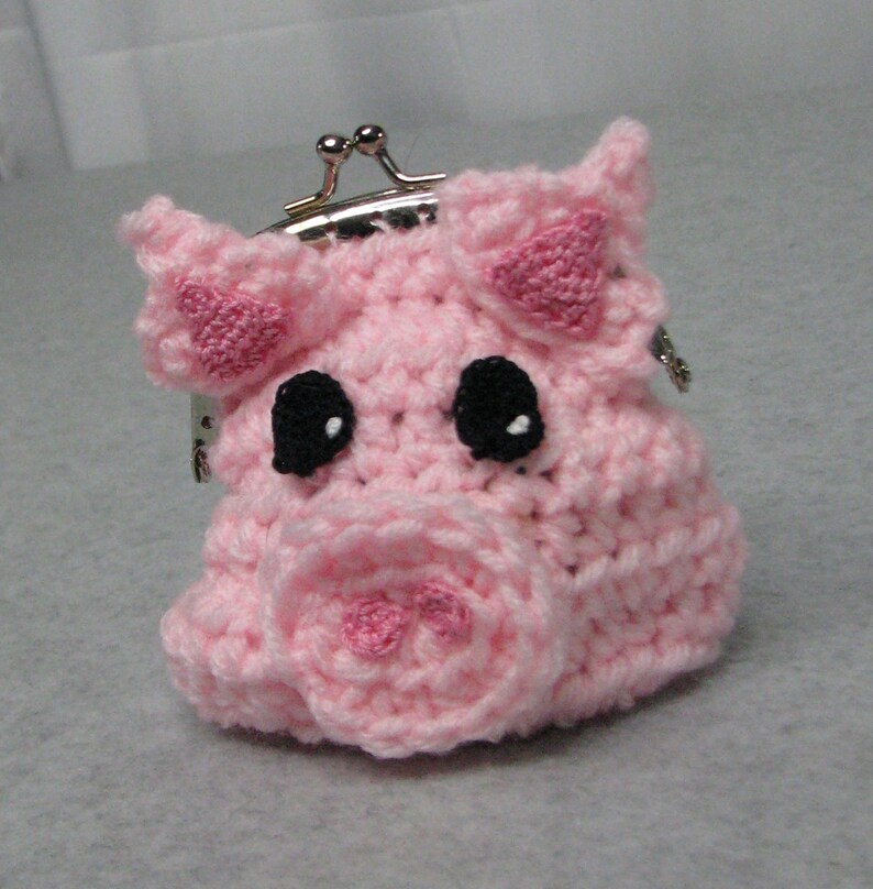 Pig Small Coin Purse Crochet Pattern With Tutorials- Digital Download ...