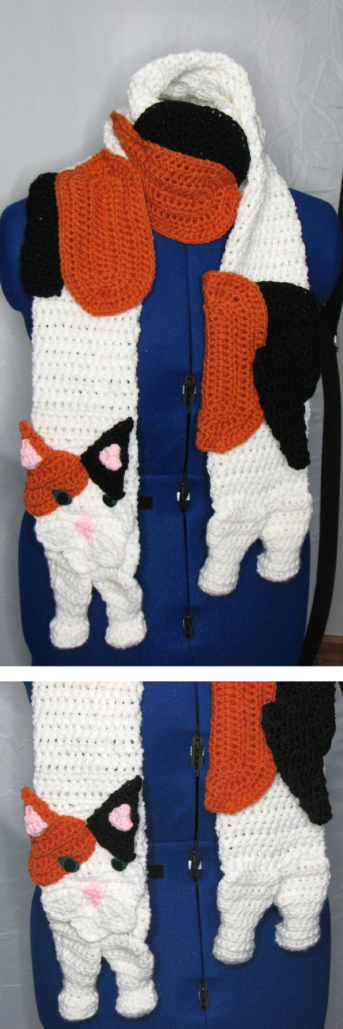 Patches Cat Scarf Crochet Pattern With Tutorials Digital - Etsy