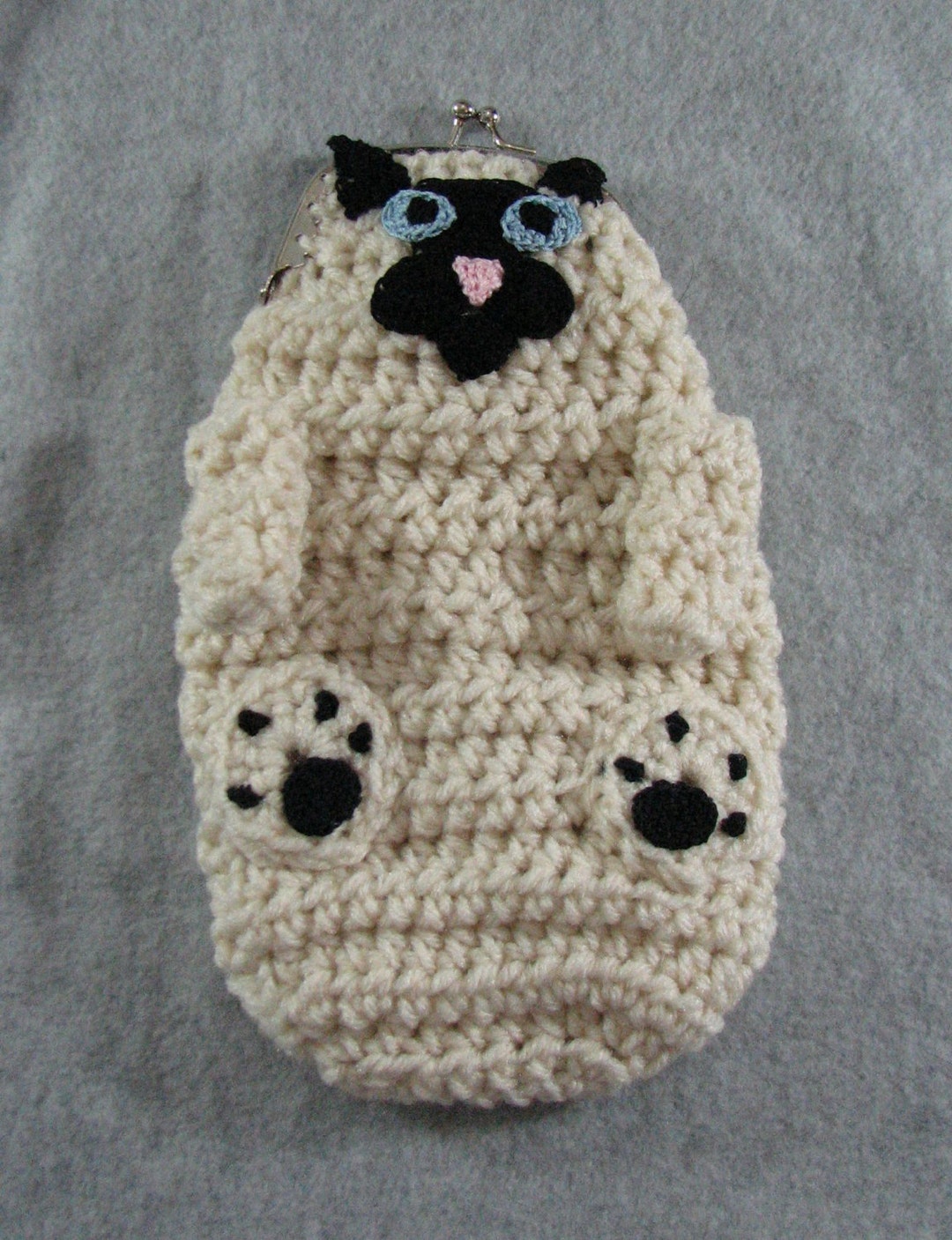 Siamese Cat - Coin Purse Crochet Pattern - Digital Download - Etsy