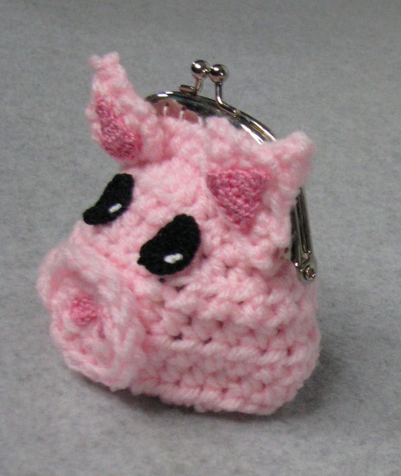 Pig Small Coin Purse Crochet Pattern With Tutorials- Digital Download ...